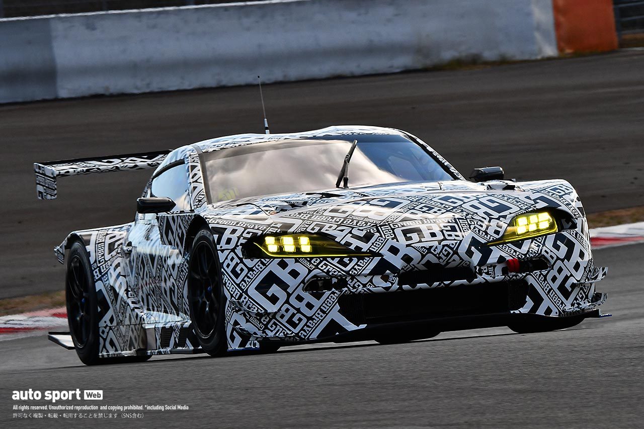 スーパーGT：JAF-GTのGRスープラか!? 富士でカモフラージュ模様のマシンがシェイクダウン - autosport web