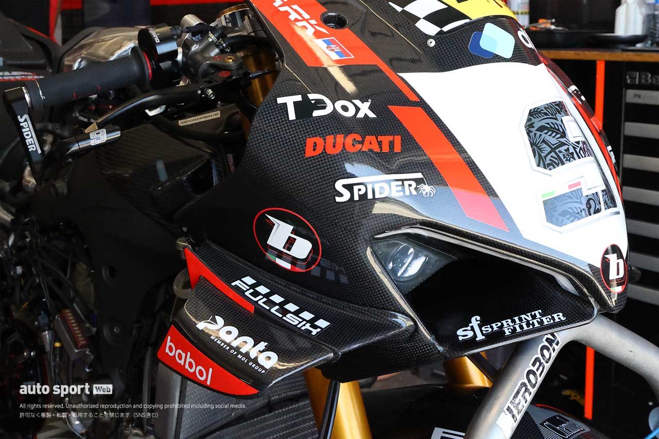 ダニロ・ペトルッチ（Barni Spark Racing Team）のドゥカティ パニガーレV4 R／2023SBK第1戦オーストラリア ...