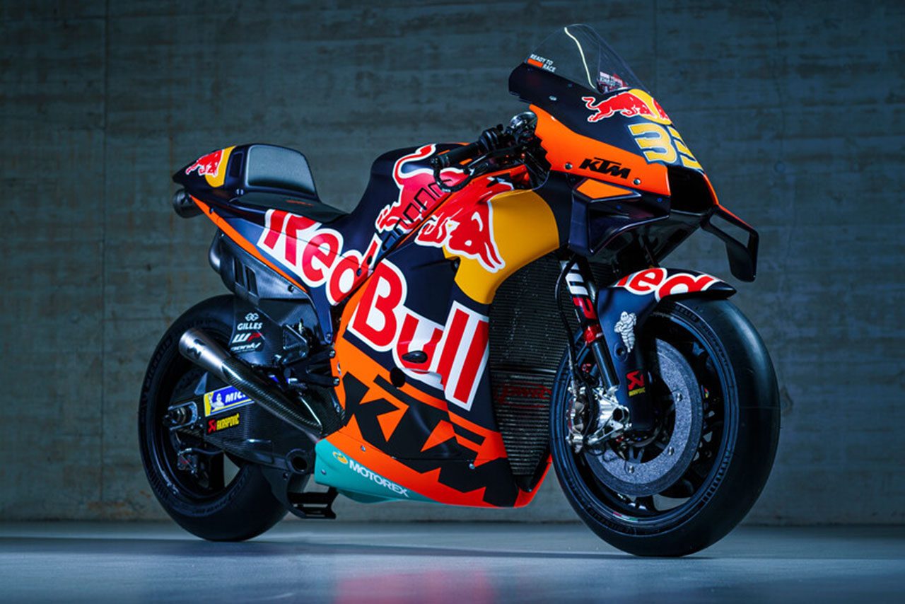 2022MotoGP：ブラッド・ビンダー（レッドブルKTMファクトリー・レーシング）が使用していた2022年型KTM RC16 ...