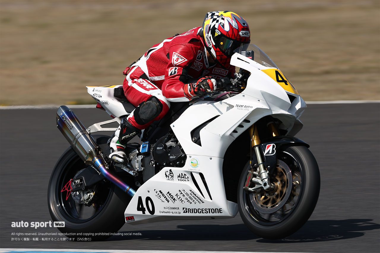 #40 須貝義行（TEAM SUGAI RACING JAPAN） ／2023全日本ロード第1戦もてぎ JSB1000 | autosport web