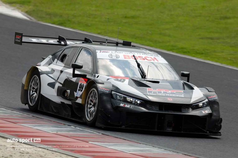 シビック・タイプR-GTが初走行で順調に周回数を重ねる。ニッサンZの空力に変化【岡山3メーカー合同テスト】 | autosport web